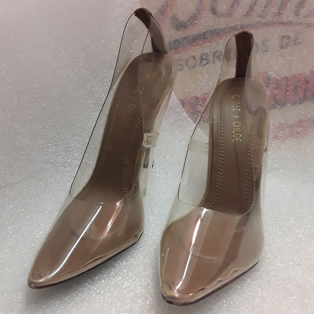 Chase And Chloe Clear Invisible High Heels - Gem